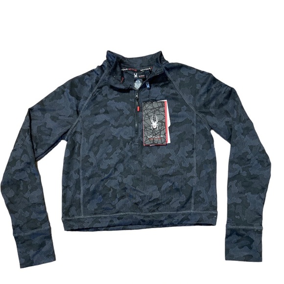 Spyder | Tops | Nwt Spyder Camo Half Zip Crop Active Pullover S | Poshmark
